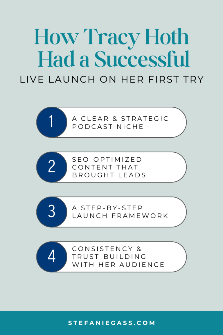 Live Launch with Tracy Hoth and How She Got 18 Sales
