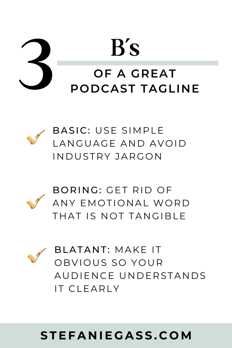 How to Build a Tagline For your Business and Podcast